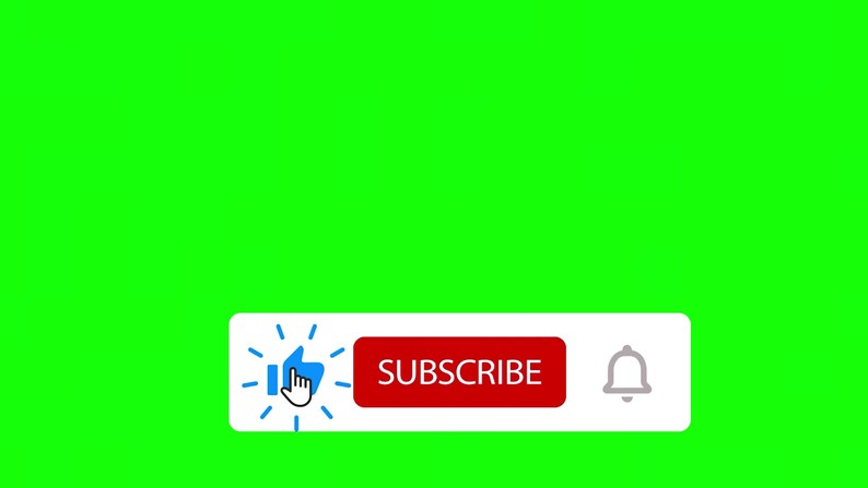 4K Animated Youtube Subscribe Button Overlay for Intro Videos || Green ...