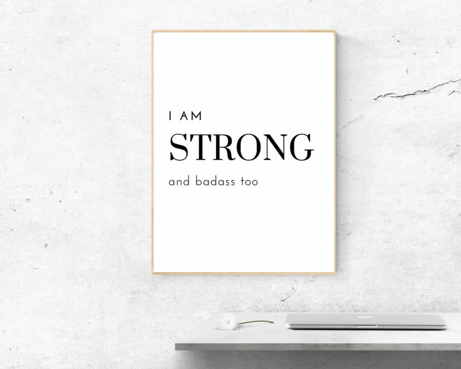 I Am Strong Print Downloadable Print 8x10 Inspirational | Etsy