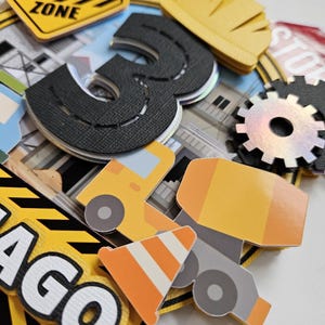 Construction 3D Cake Topper/ Construction Theme Party Decor ...