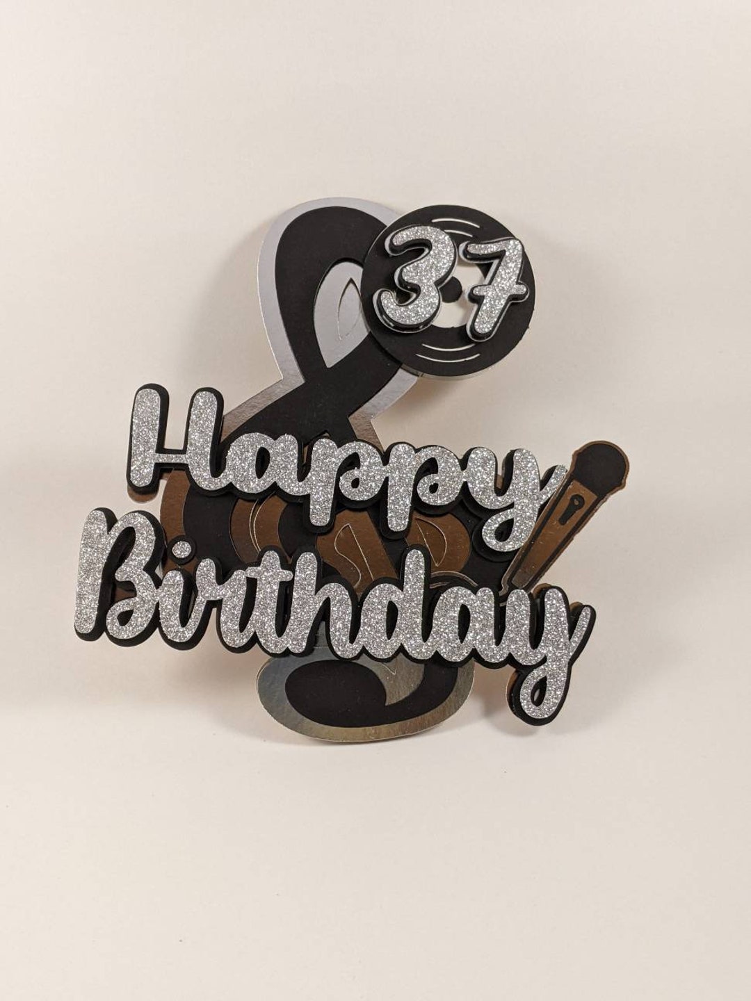 Music Themed Cake Topper - Etsy
