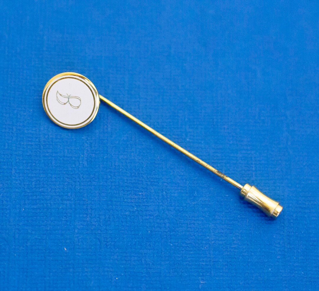 Vintage Stick Pin, Letter I Stick Pin, Cursive Stick Pin, Silver Tone ...