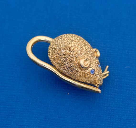 vintage mouse brooch - Gem
