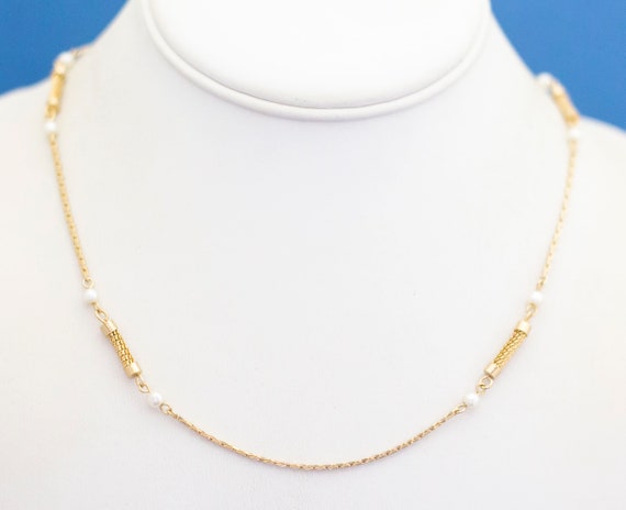24 inch, Vintage Necklace, White Faux Pearl Necklace,… - Gem