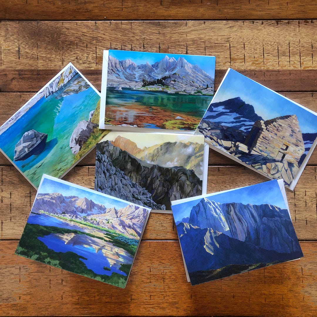 John Muir Trail Cards, Set of 6 - Etsy