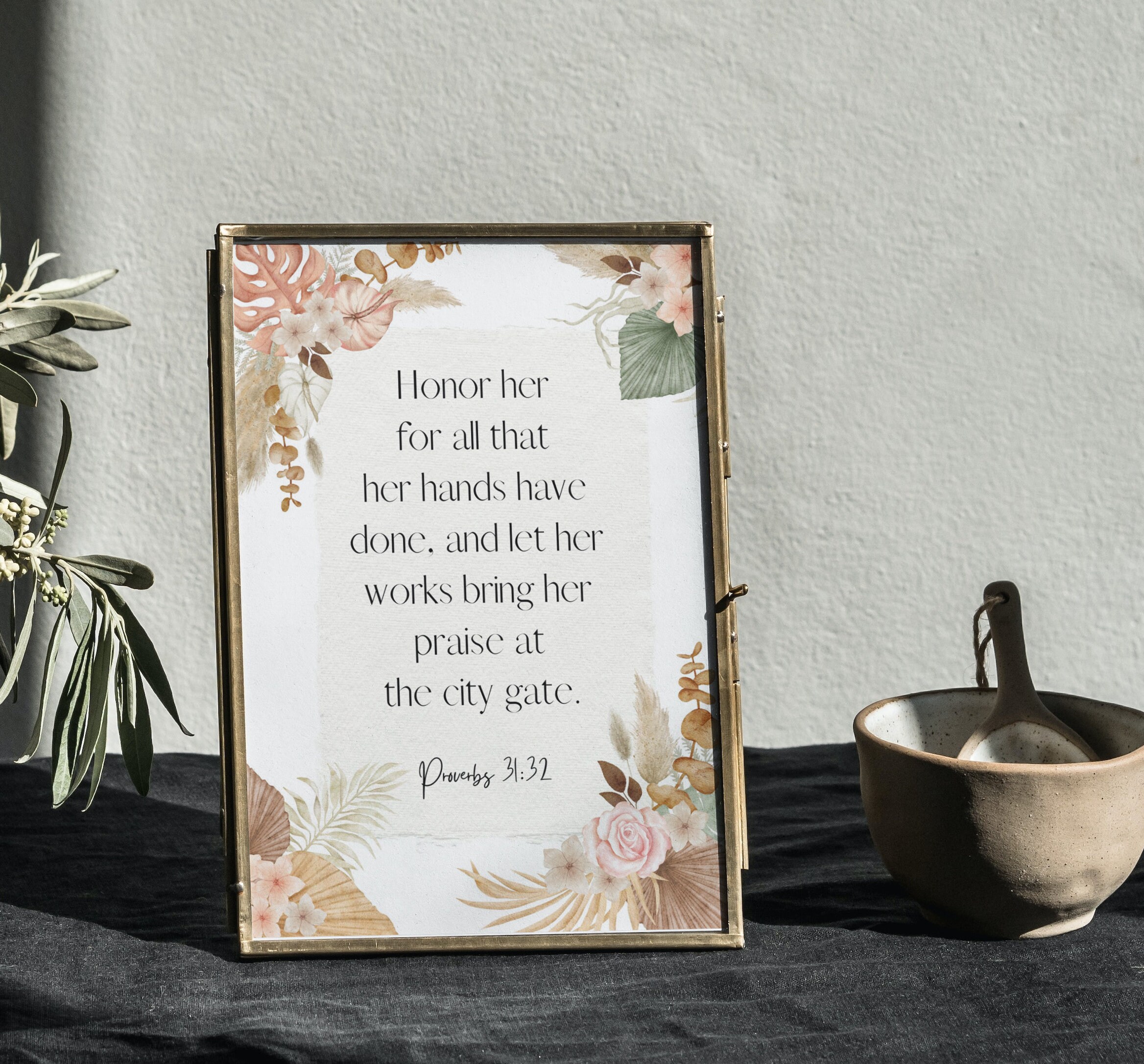 Proverbs 31:31 Art, Honor Her for All That Her Hands Have Done Wall Art ...