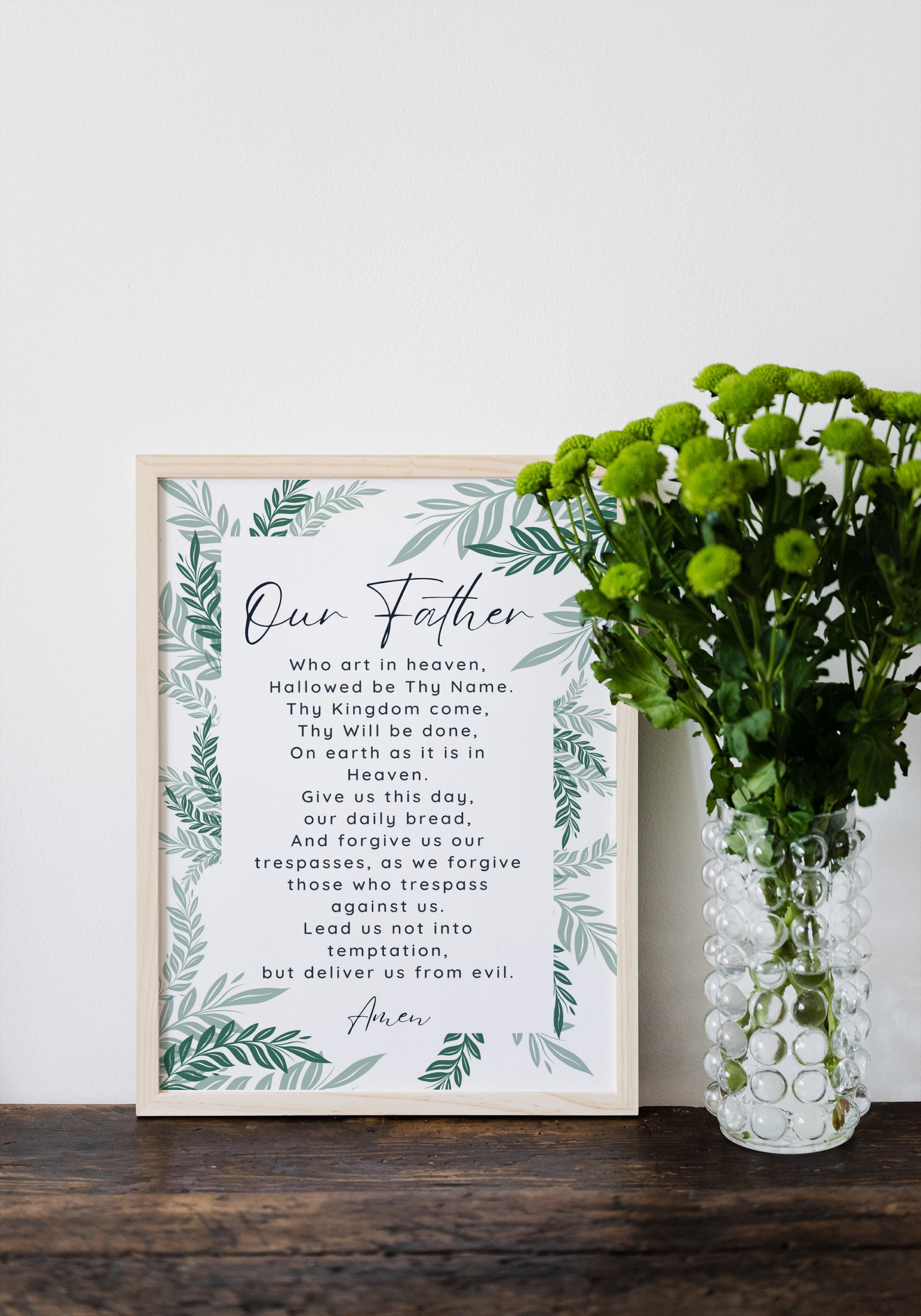 Our Father Print, Our Father Poster, Lord's Prayer Art, Our Father Art ...