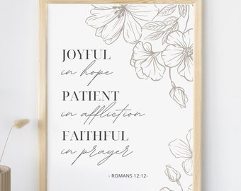 Bible Verse Wall Art / Be Devoted to One Another in LOVE / - Etsy
