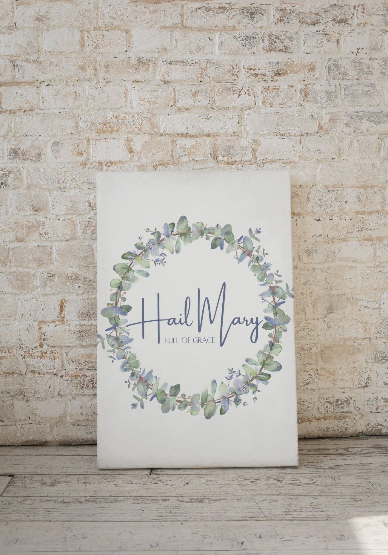 Hail Mary Prayer Print, Catholic Wall Art (digital Download) - Etsy