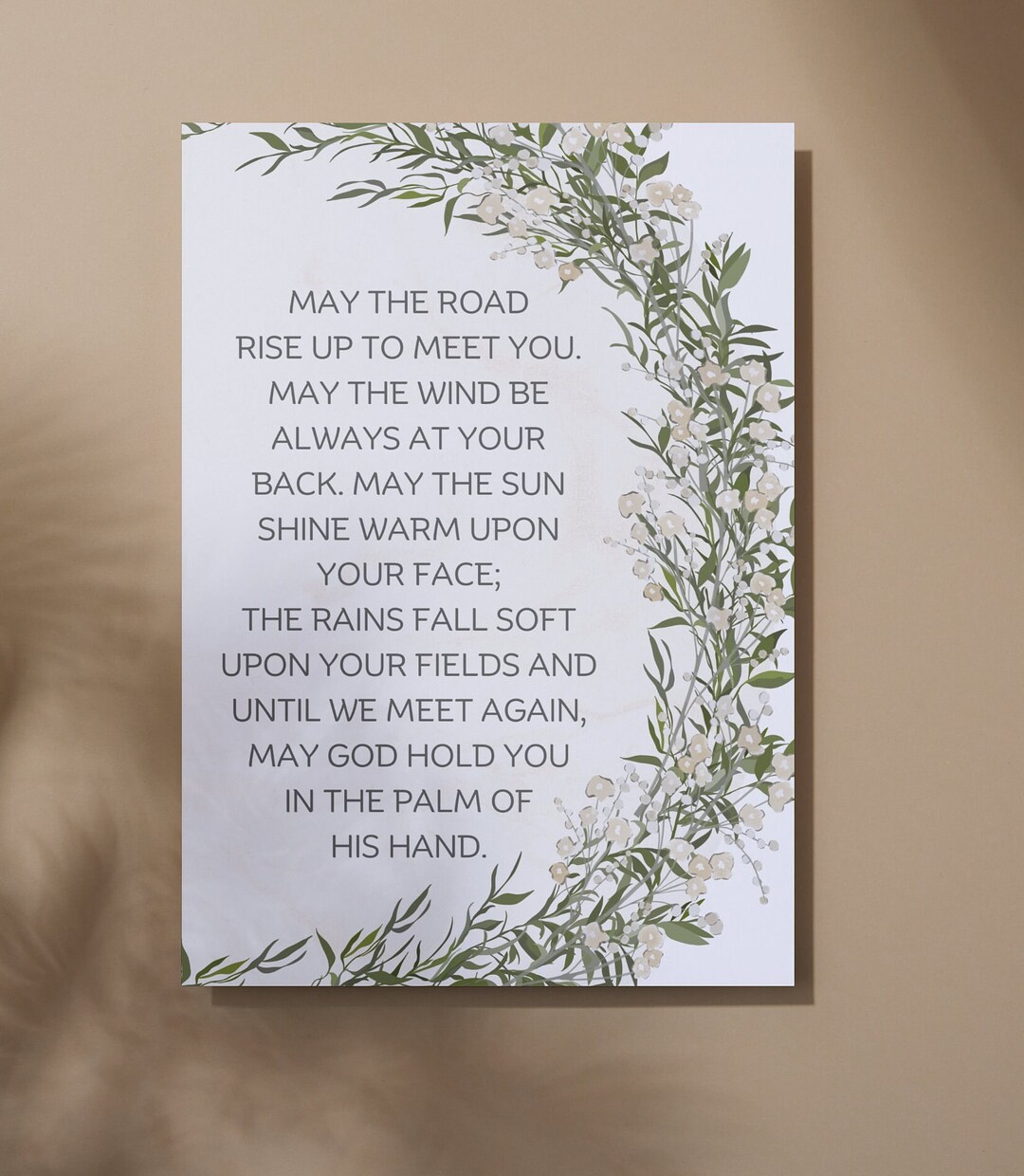 Irish Blessing Art, Irish Blessing Print, Irish Prayer Print, May the ...