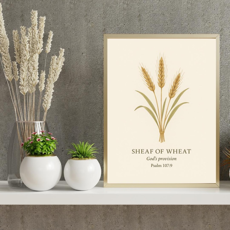 Wheat Wall Art Rust Harvest Printable Vintage Autumn Art Thanksgiving ...