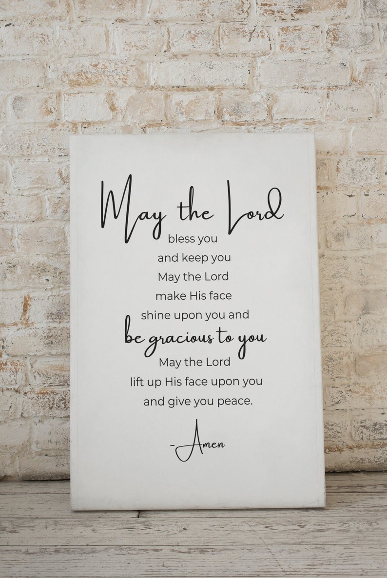 May the Lord Bless You and Keep You Art, Numbers 6:24-26, the Blessing ...