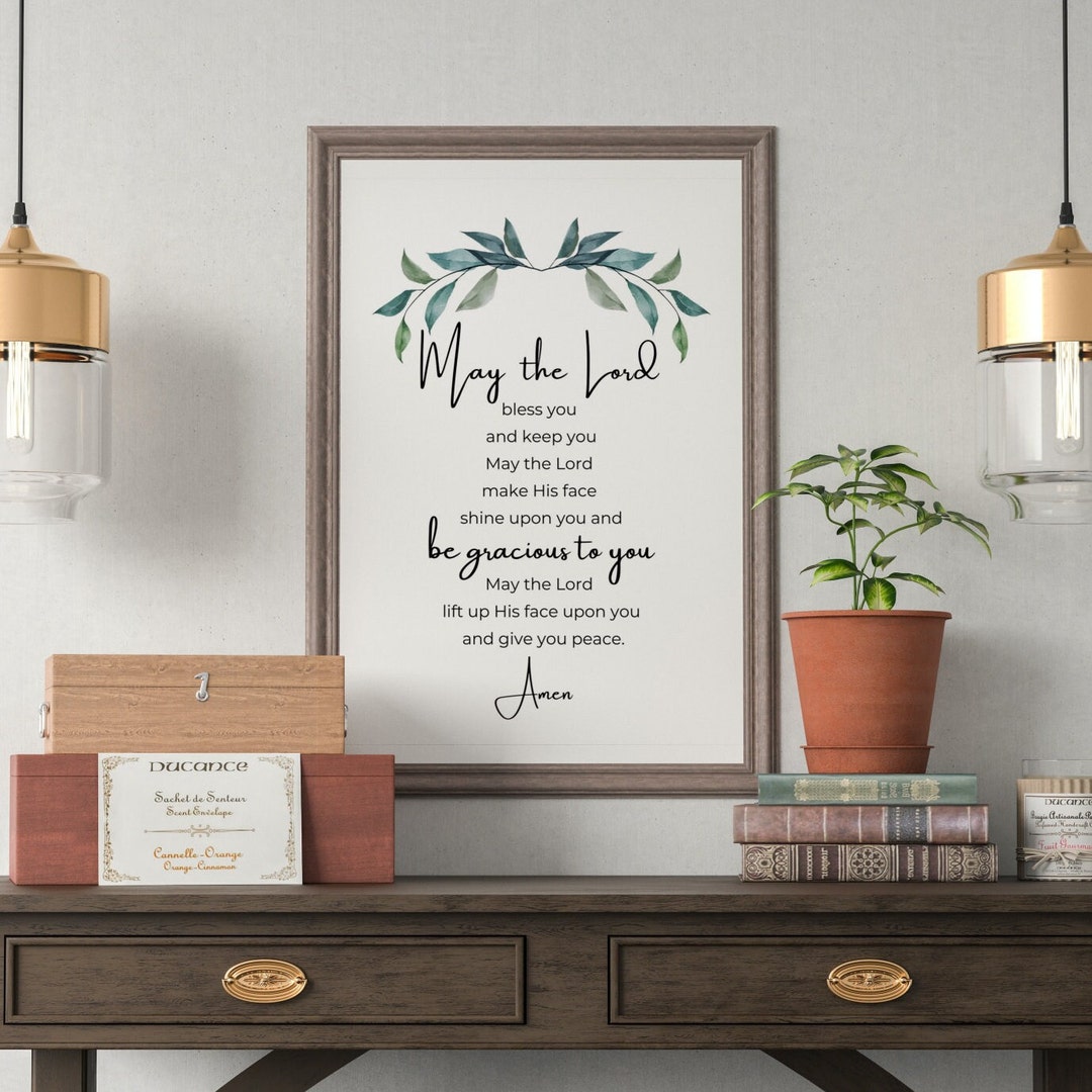 May the Lord Bless You and Keep You Art, Numbers 6:24-26 Wall Art, the ...