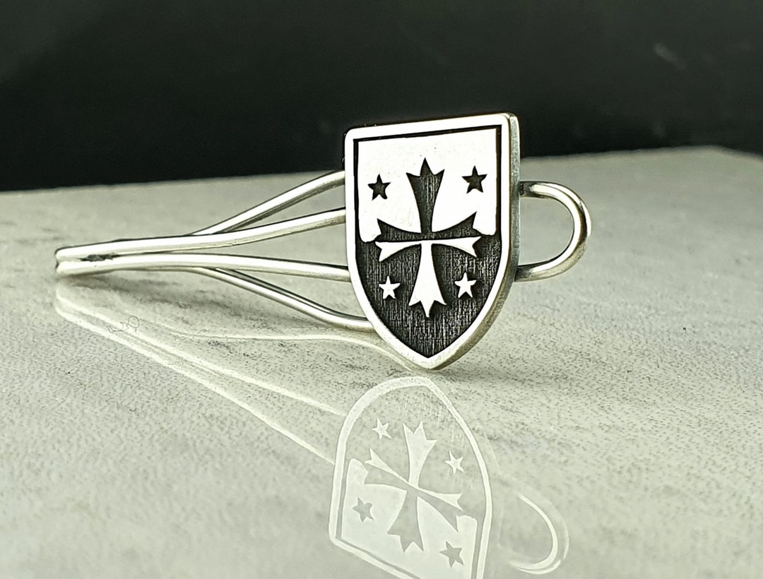 Coat of Arms Tie Clips, Family Crest Tie Clips, Custom Signet Tie Clips ...
