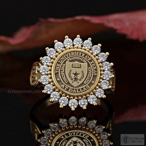 Sterling Silver University Ring, Personalized College Graduation Gift ...