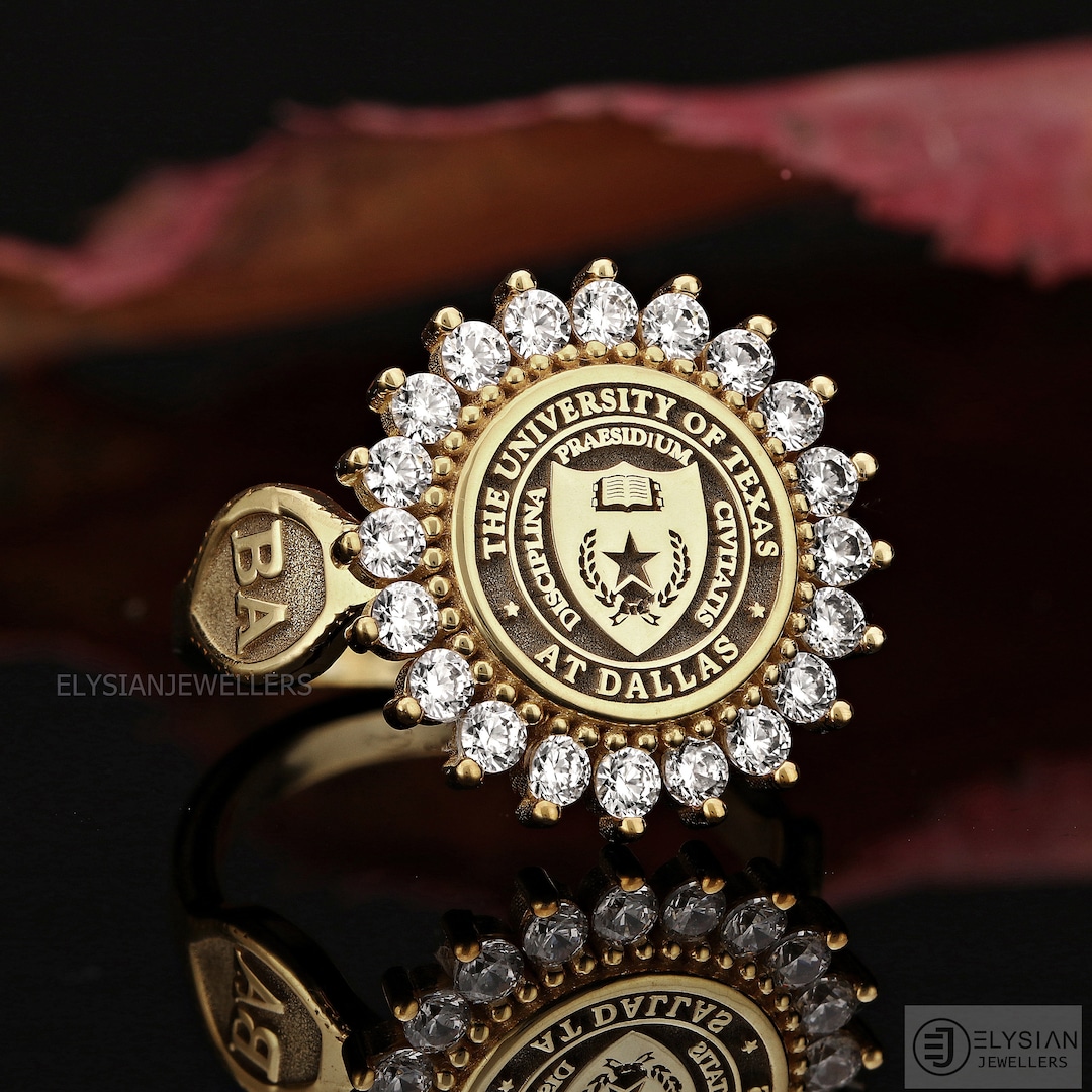 Sterling Silver University Ring, Personalized College Graduation Gift ...