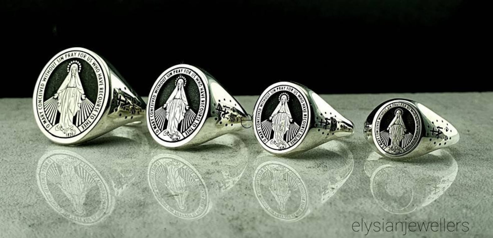 Marian Consecration Ring Virgin Mary Ring Sterling Silver - Etsy India