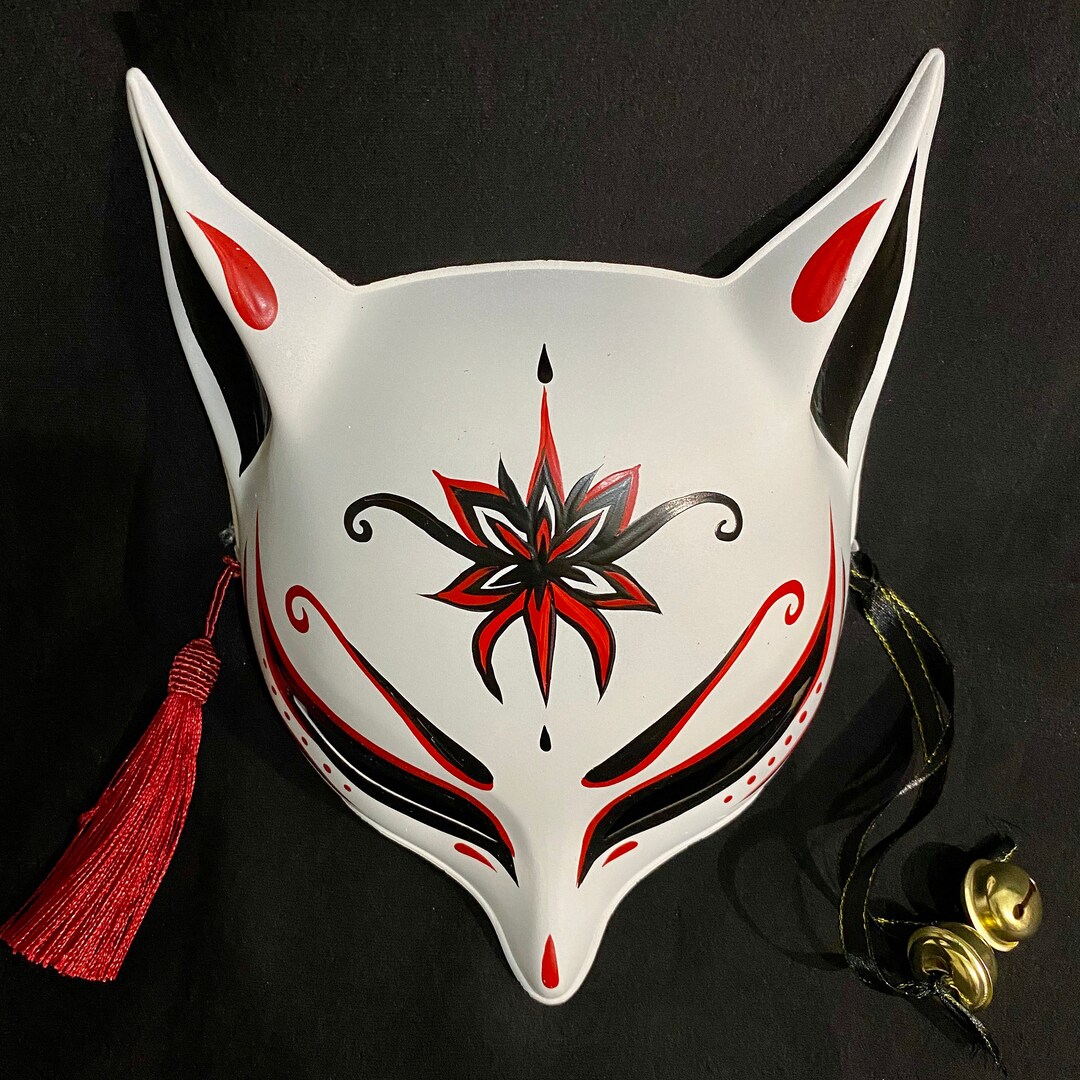 Fox Mask flower of Death / Japanese Fox Mask - Etsy