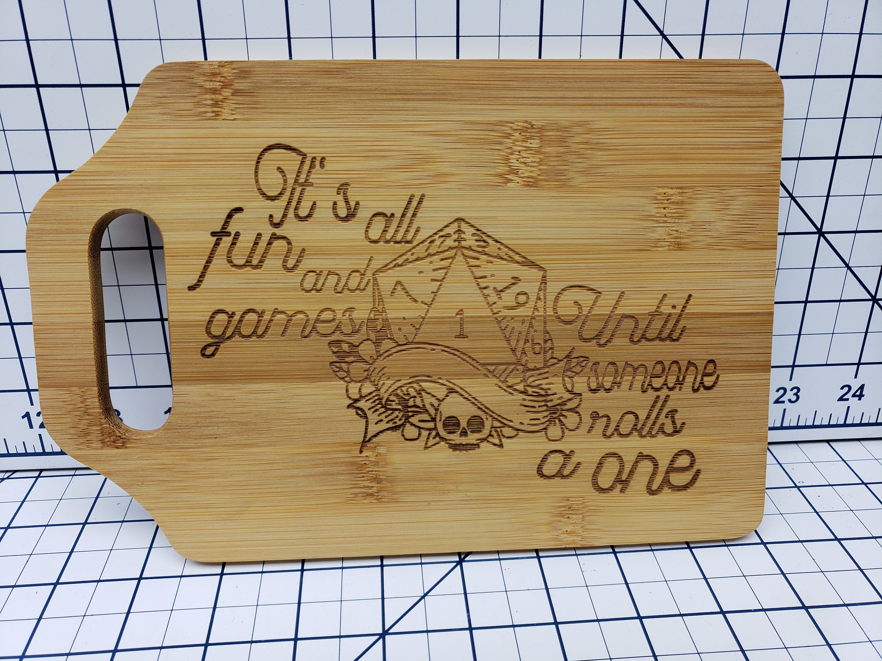 D&D Themed Laser Engraved Collection 2 Bamboo Cutting | Etsy