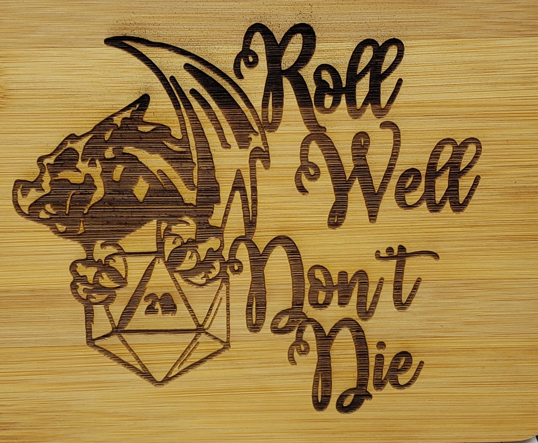 D&D Themed Laser Engraved Collection 2 Bamboo Cutting | Etsy