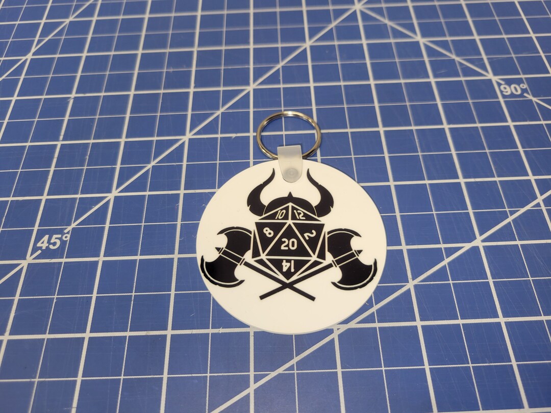 Barbarian D20 Class Icons D&D Keychain Dungeons and - Etsy