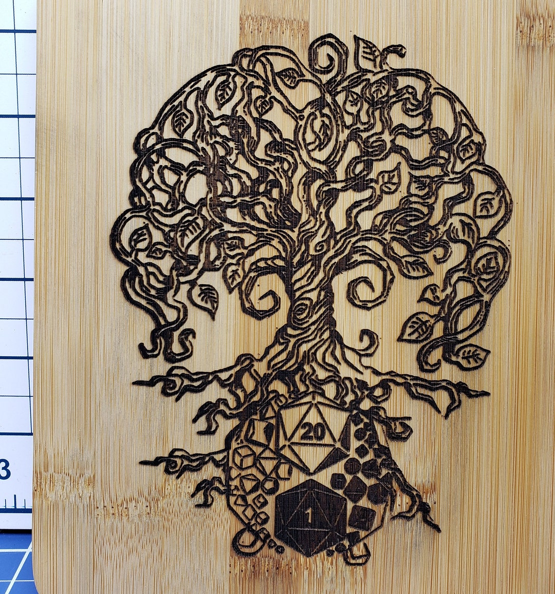 D&D Themed Laser Engraved Premium Maple Cutting Board With Handle DND ...