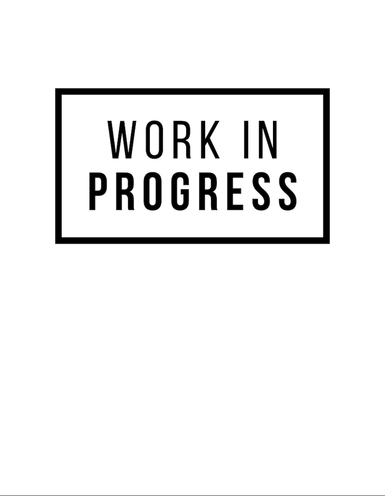 Work in Progress Printable - Etsy