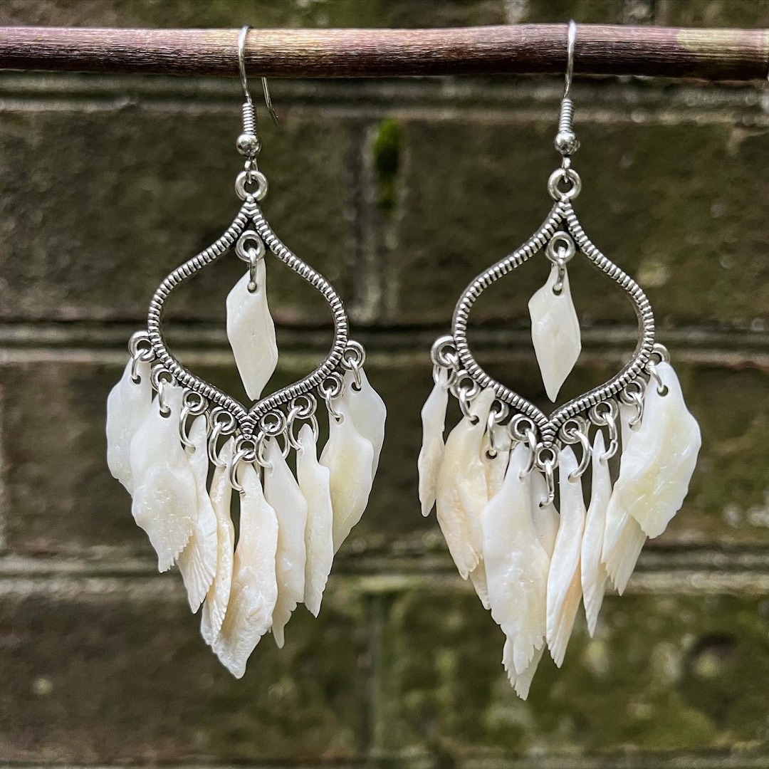 Chandelier Gar Scale Earrings - Etsy