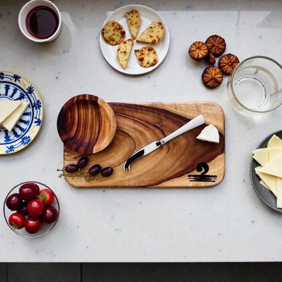 Chopping Board Gift Set | Serving Board Set With Cheese Knife | Camphor ...