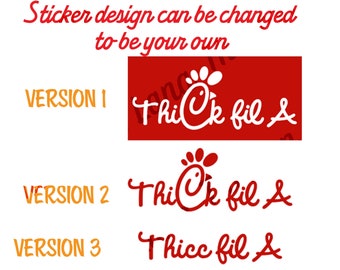 Thick Fil a Sticker - Etsy