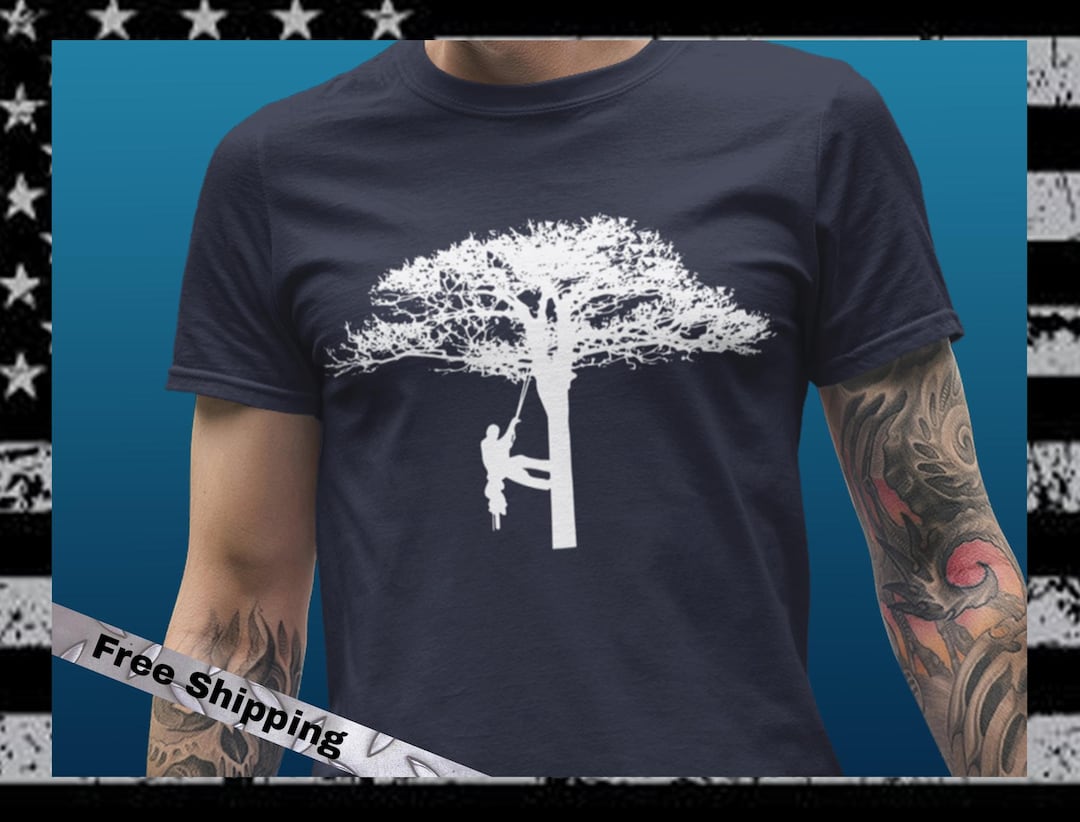 Tree Climber Arborist in a Tree, Super Soft T-shirt, Shirt for Climber ...