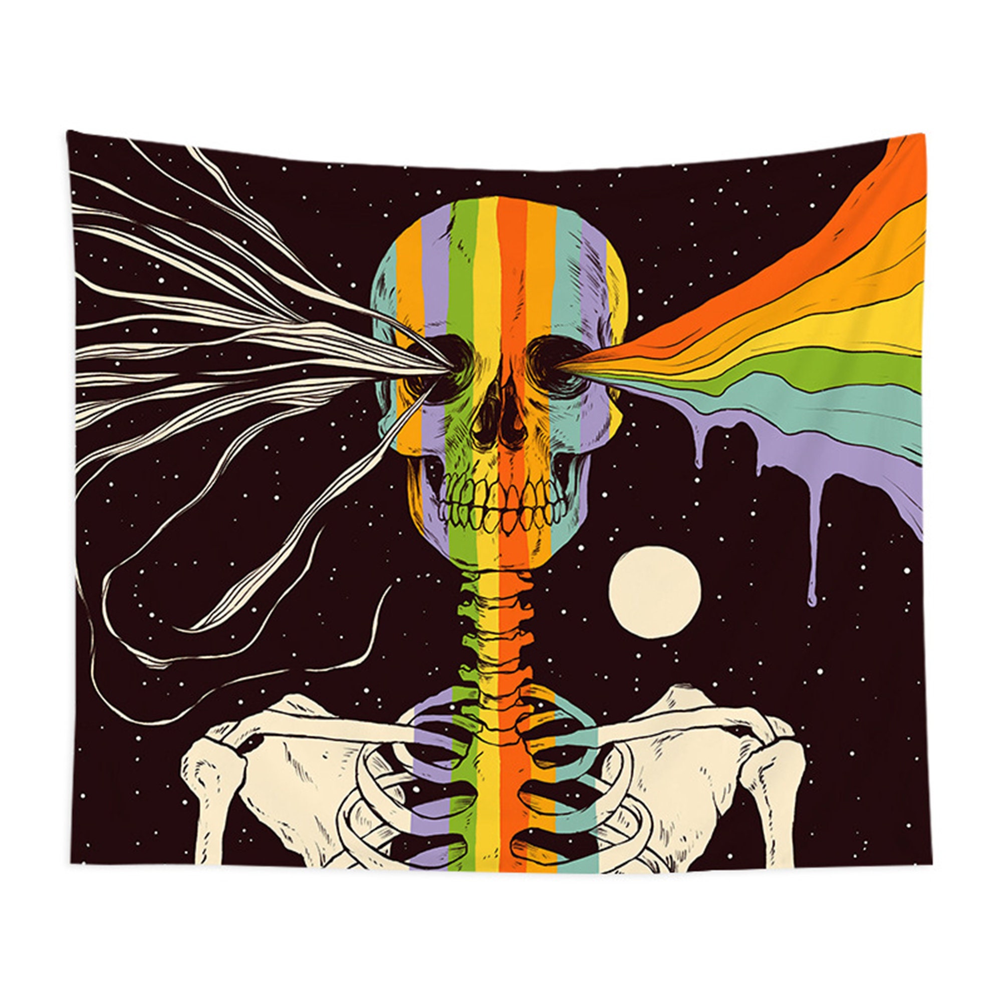 Skeleton Ghost Tapestry Rainbow Skeleton Tapestry Wall | Etsy