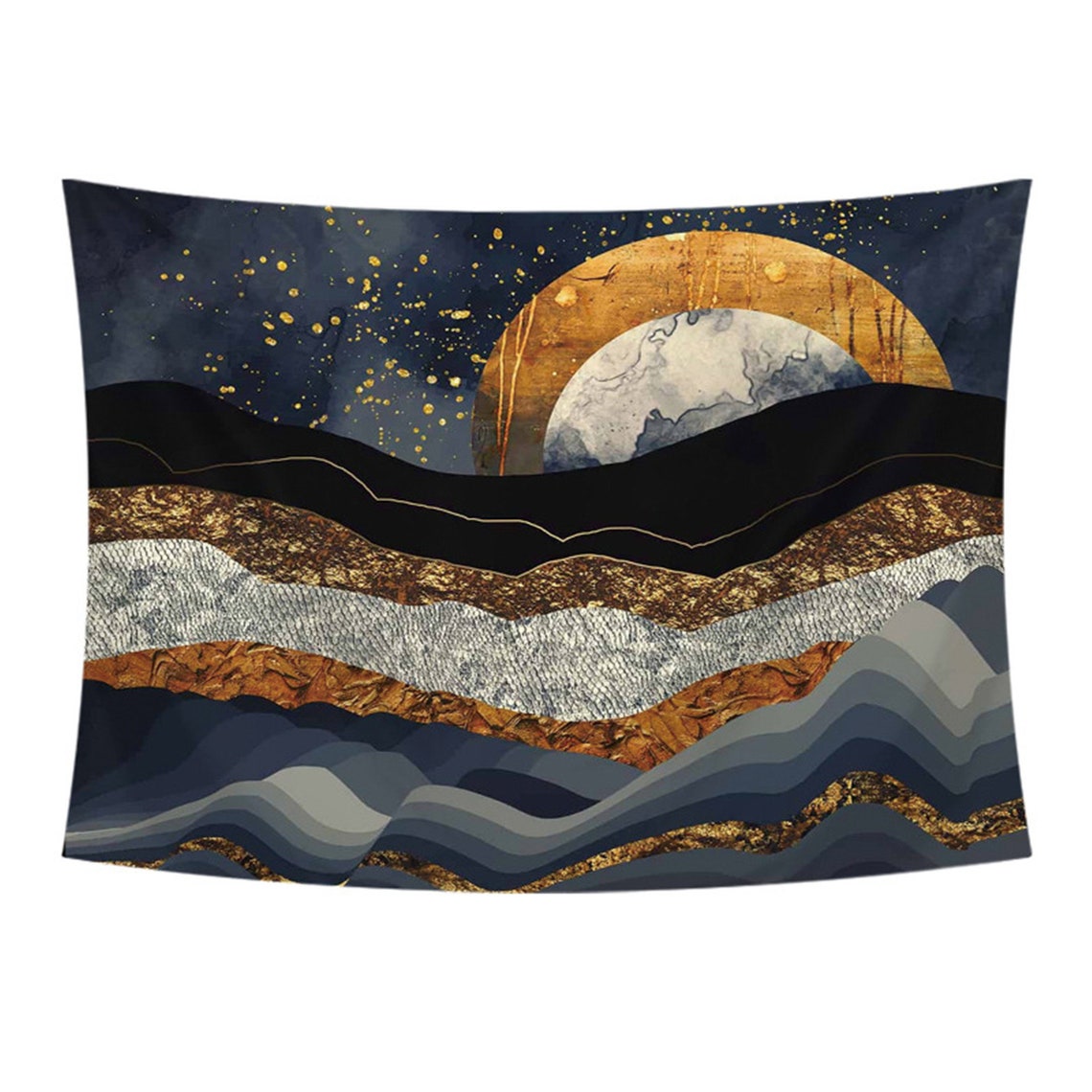 Abstract River Tapestry Tapestries Wall Hanging Gilt | Etsy