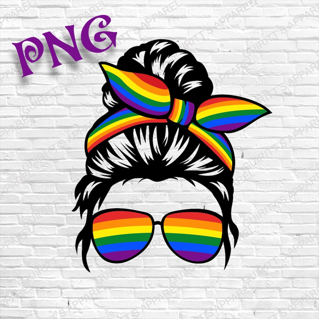 Messy Bun Pride Day, Pride Messy Bun Png, LGBTQ Pride Day - Etsy