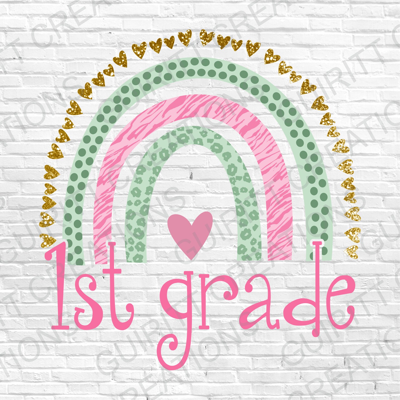 1st Grade Rainbow Png Back to School Png Cute 1st Grade - Etsy