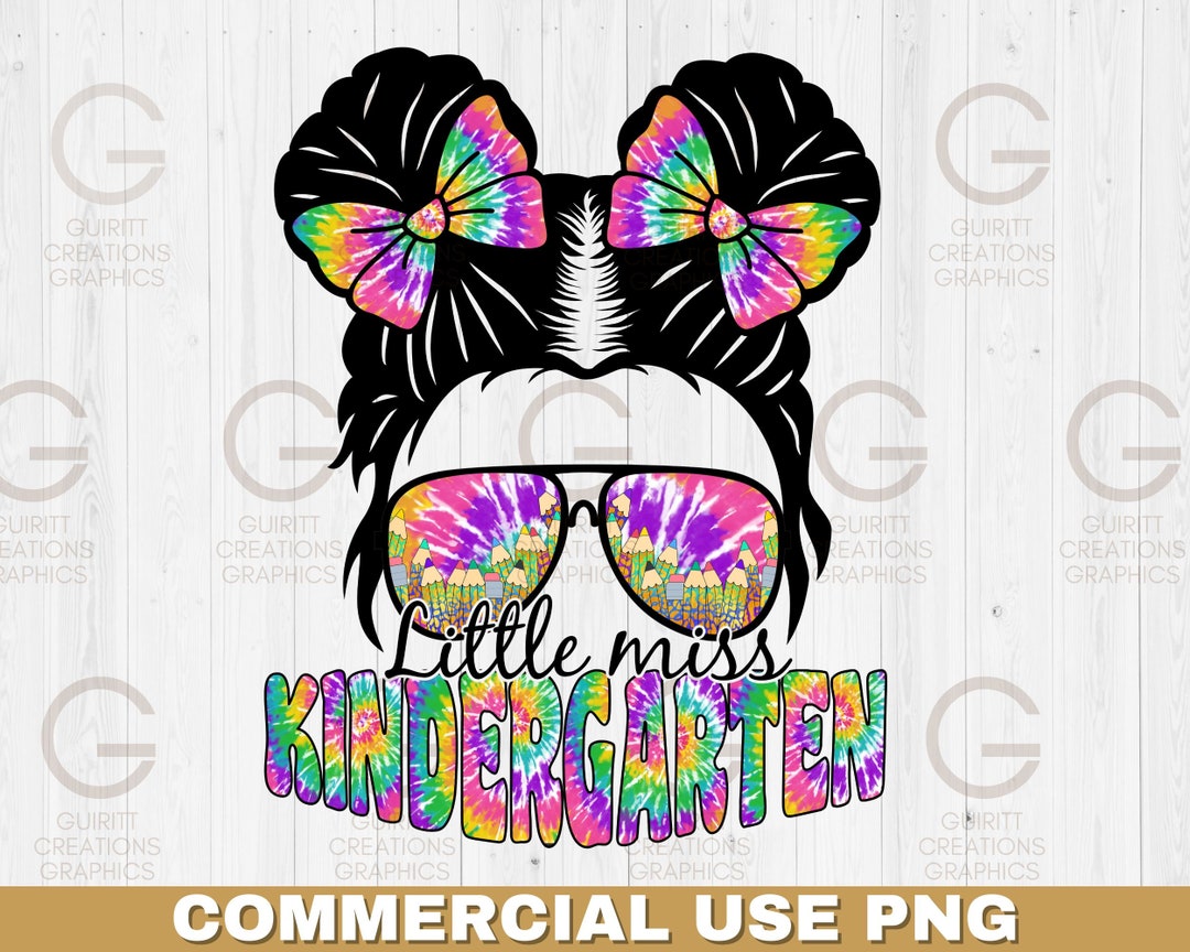 Little Miss Kindergarten Png | Back to School Png | First Day of School ...