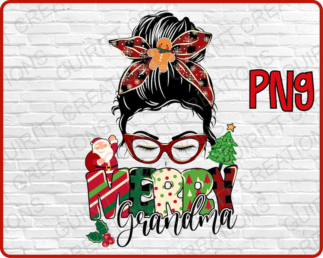 Merry Grandma PNG, Merry Christmas Mama Png, Christmas Png, Merry Nana ...