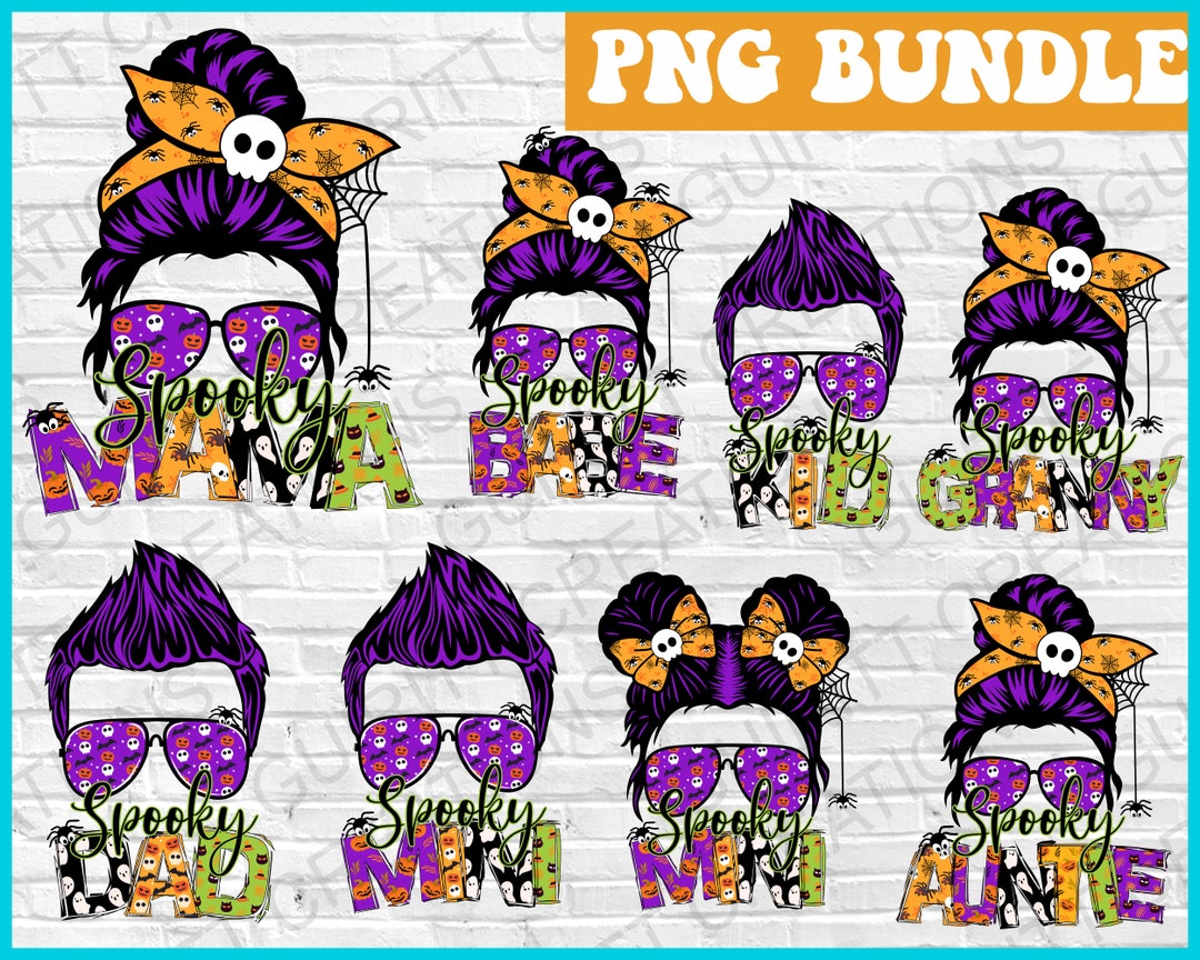 Spooky Mama Png, Spooky Season Bundle, Spooky Halloween Sublimation ...