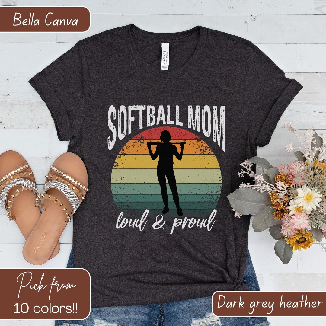Softball Mom Gift Mama Softball Shirt Cheer Mom Birthday Presents for ...