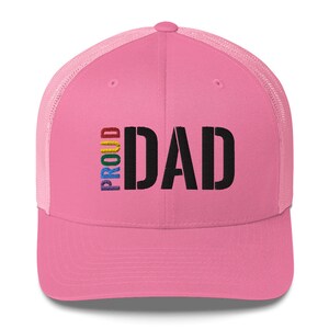 Proud Dad LGBTQ Trucker Cap Vintage Style Trucker Dad Hat Proud Month ...