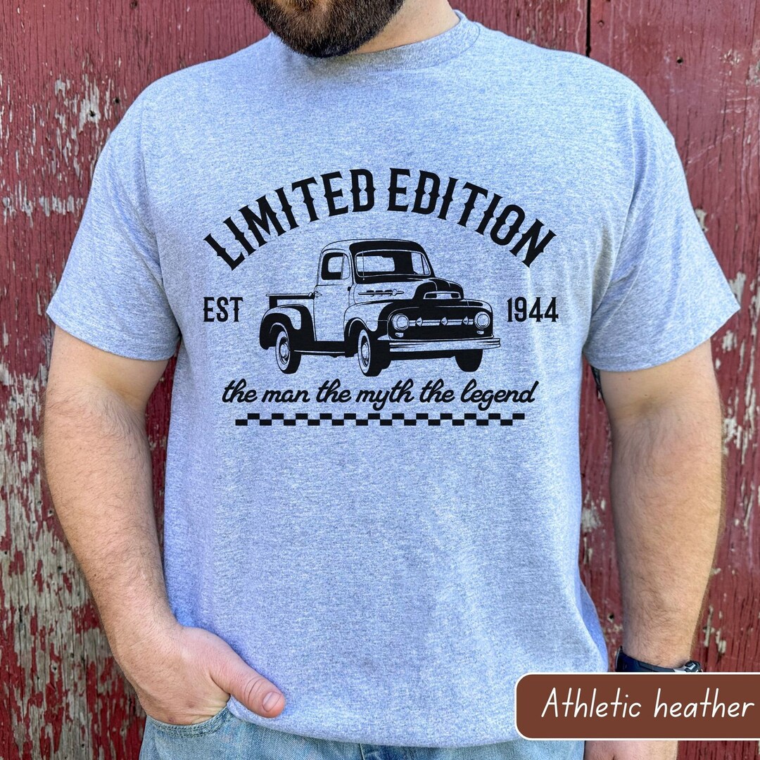 1944 Vintage Gift, 80th Birthday Shirt, Dad Birthday Shirt, Muscle Car ...