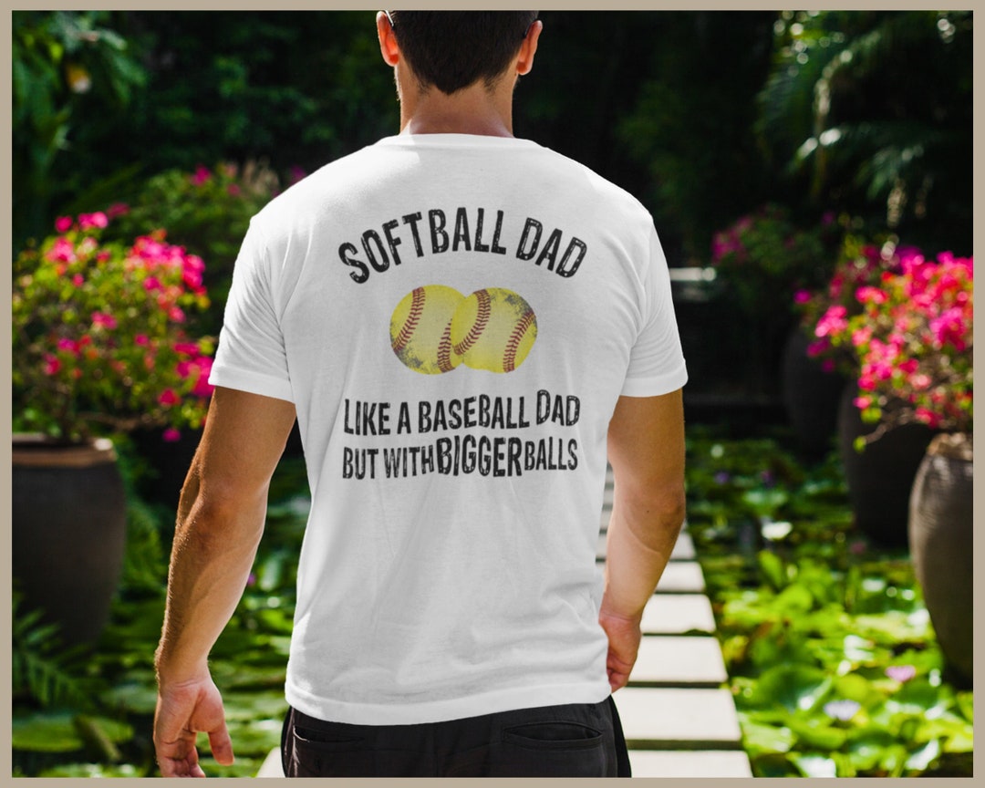 Softball Dad Shirt Fathers Day T-shirt Sports Loving Dad Softball Cheer ...