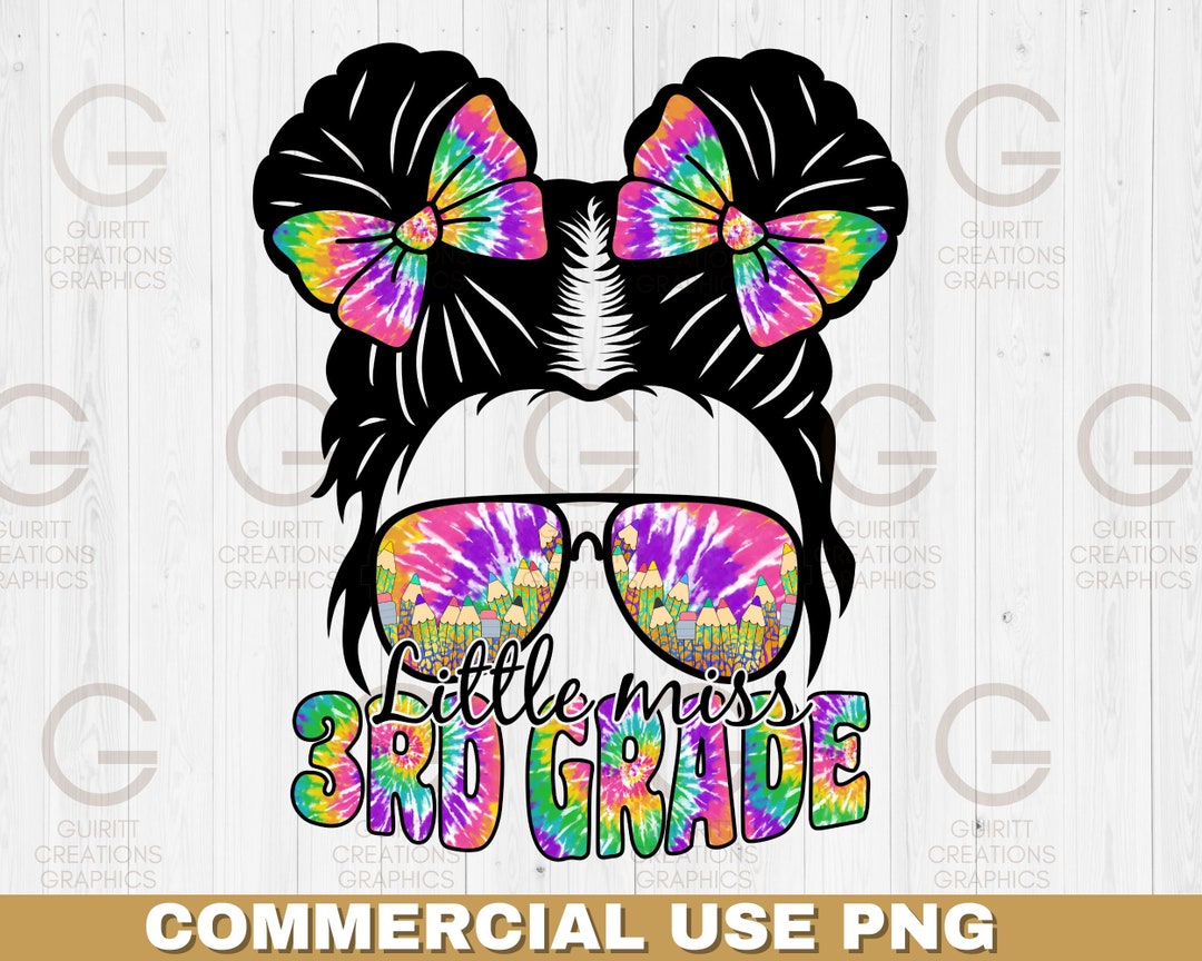 Little Miss Third Grade Png, Miss 3rd Grade Png, Back to School Png ...