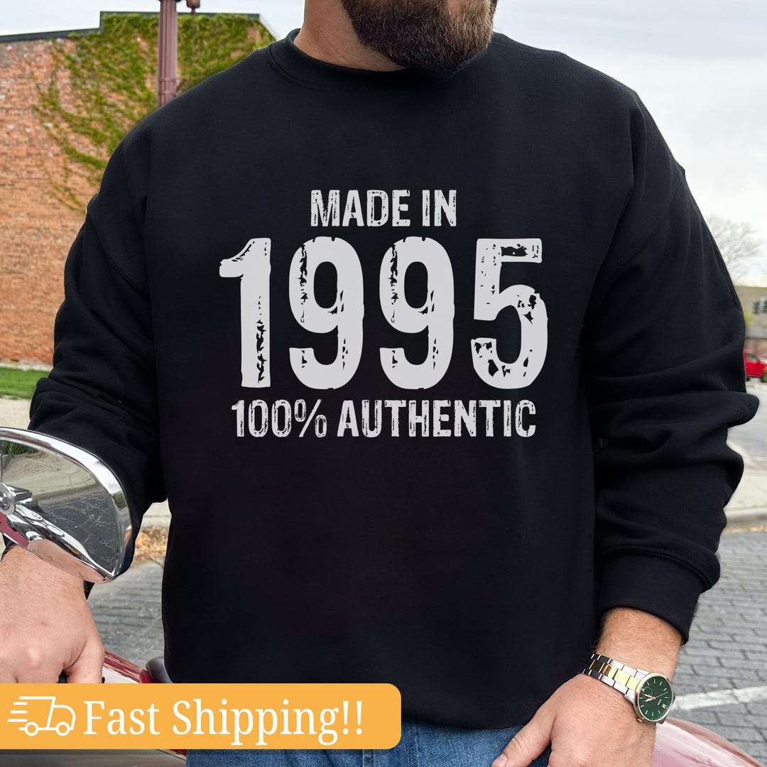 30th Birthday Sweatshirt, Classic 1995 Legend Birthday Top, Vintage ...