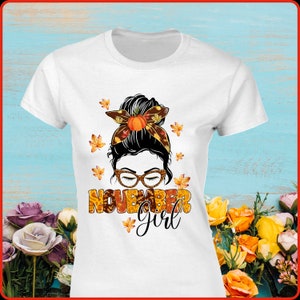 November Girl PNG, Halloween Png, November Girl Sublimation Instant Png ...