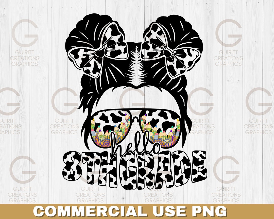 Hello Eight Grade Png, Hello 8th Grade Png, Back to School Png, First ...