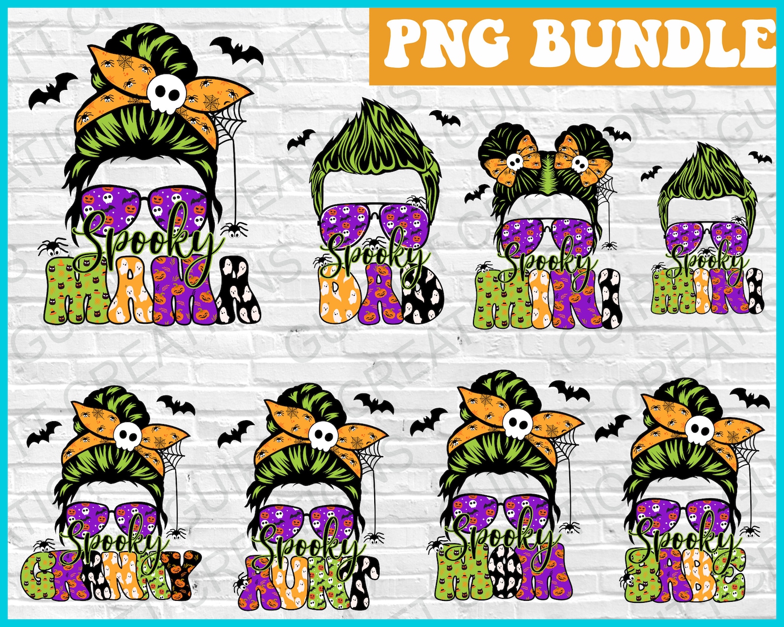 Retro Spooky Png Spooky Season Bundle Spooky Halloween - Etsy