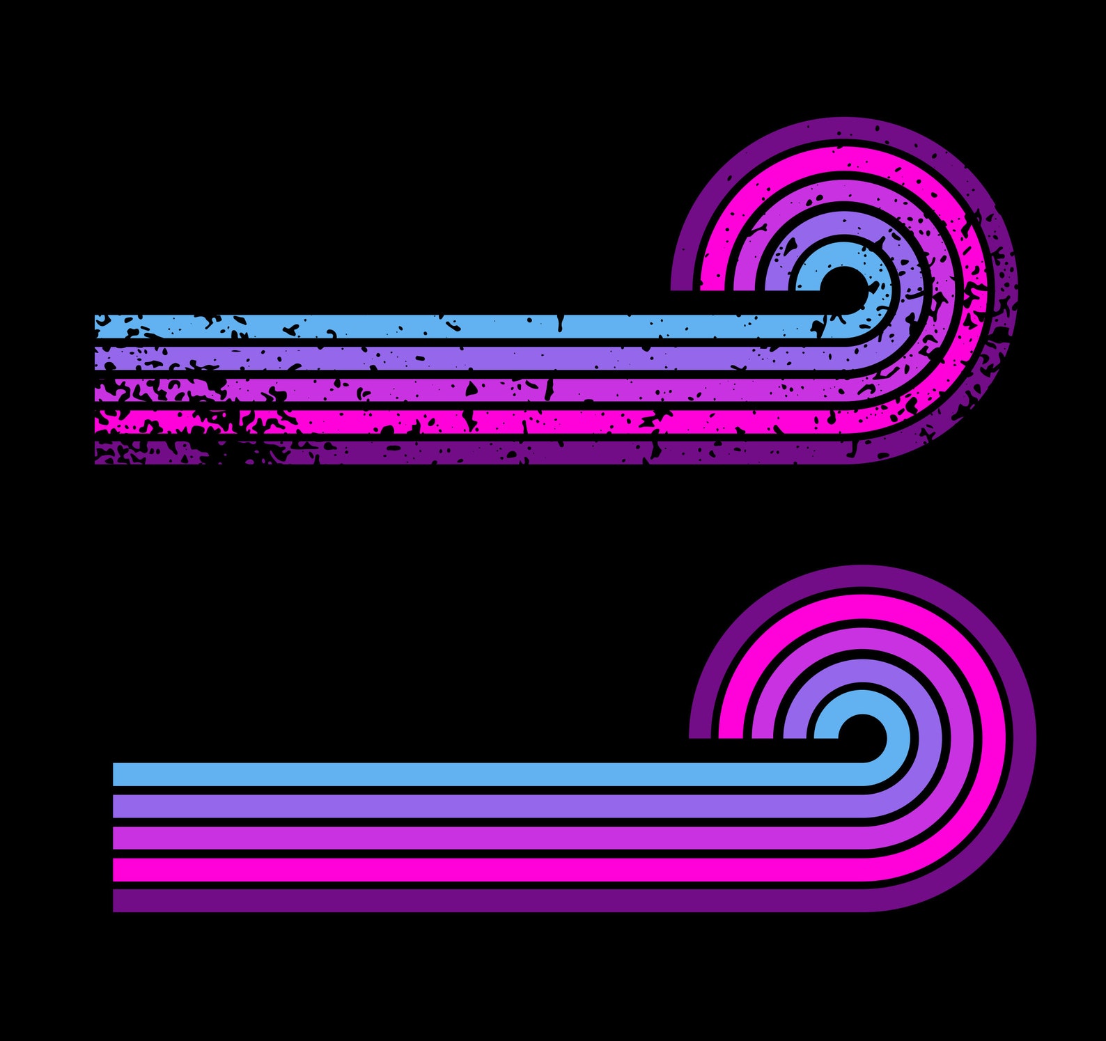 Retro Sunset png purple retro sunset png svg | Etsy