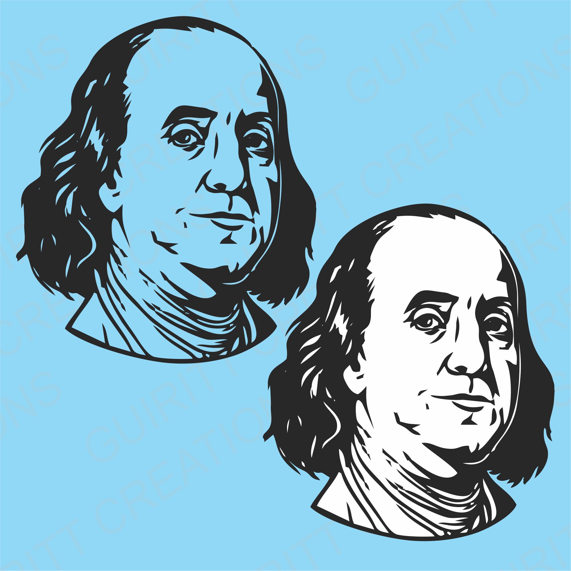 Benjamin Franklin png svg Ben drankin png svg 4th of july | Etsy
