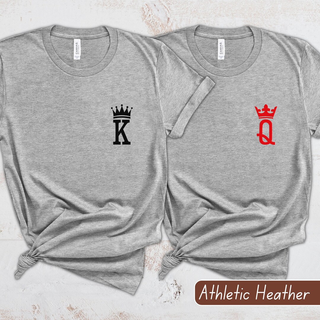 King and Queen Matching Shirts for Couples, Valentines Day Couples T ...