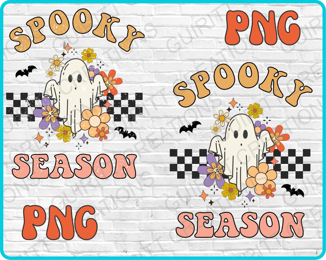 Spooky Season Cute Ghost Retro Halloween Png Halloween - Etsy